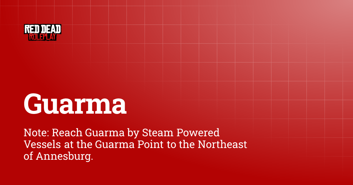 Guarma | Red Dead Roleplay Guide